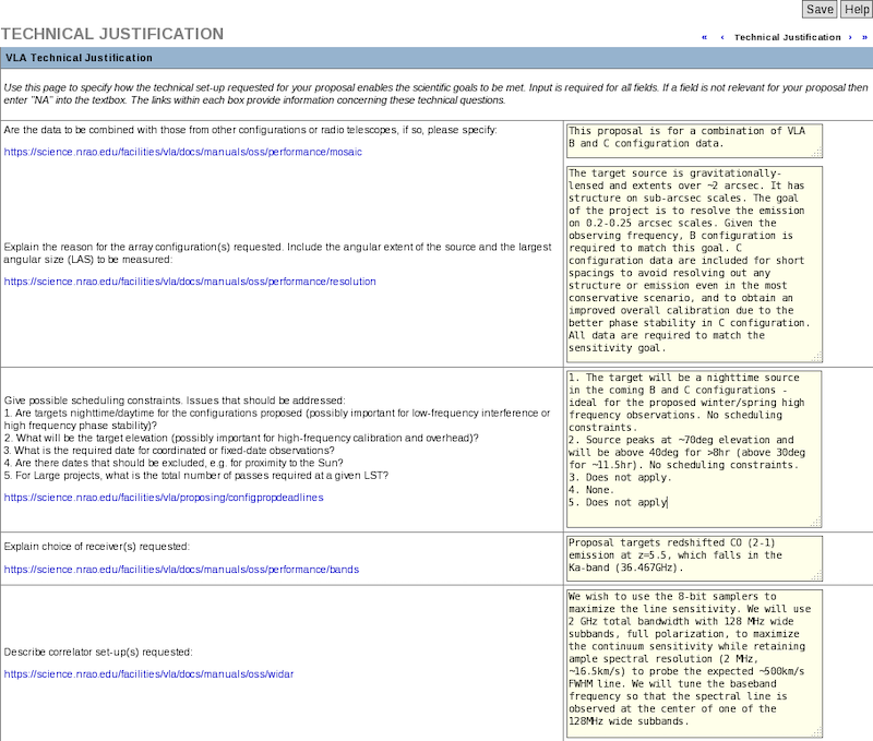 Technical Justification Example — Science Website